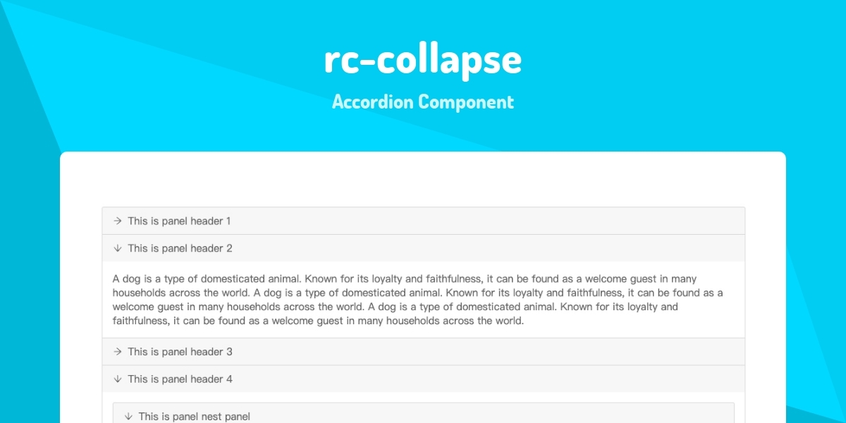 Rc Collapse Accordion Component Made With Reactjs